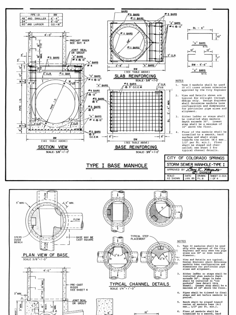 d20 Storm Sewer Manhole Details | PDF