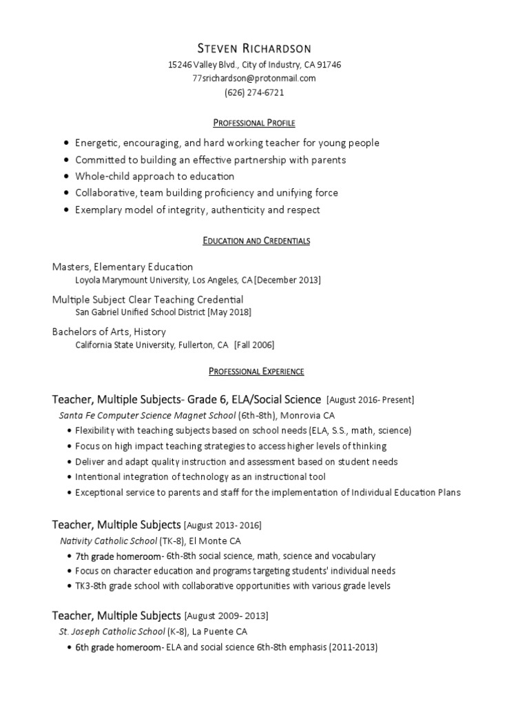 Steven Richardson - Resume - 2022 | PDF
