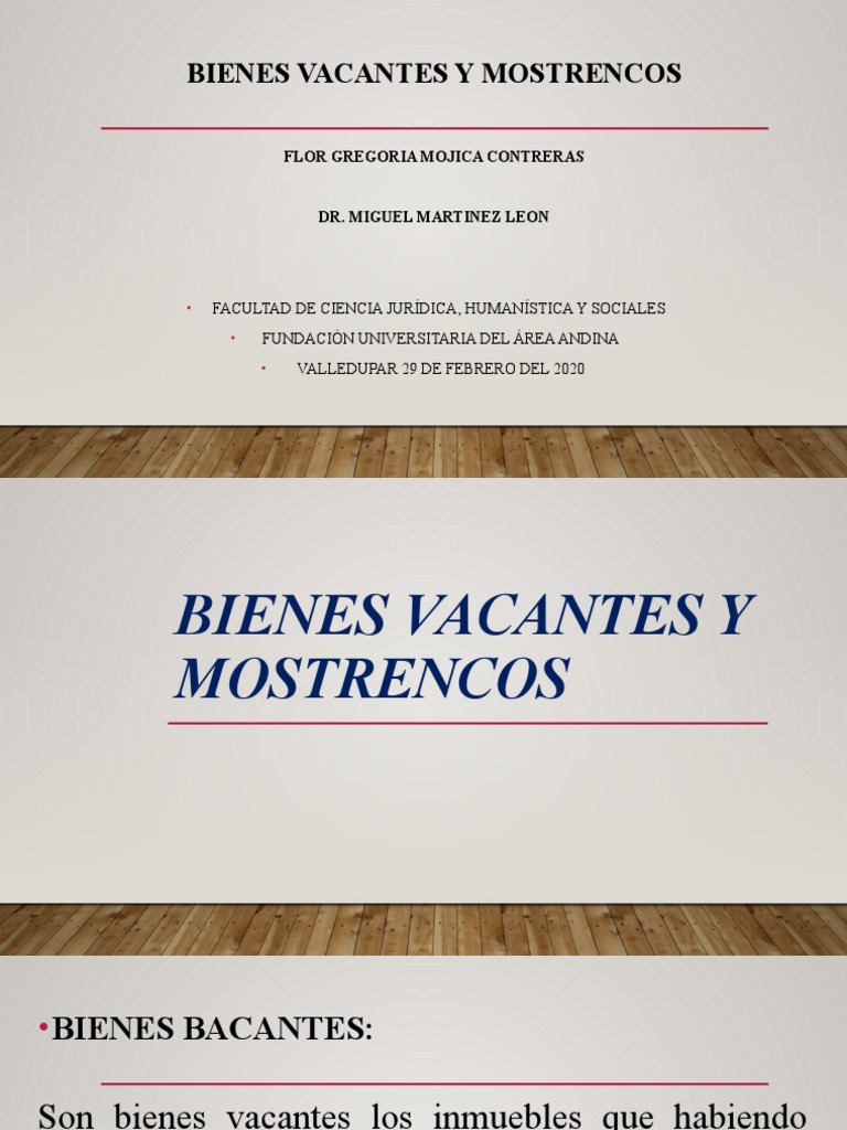 Bienes Vacantes y Mostrencos | PDF