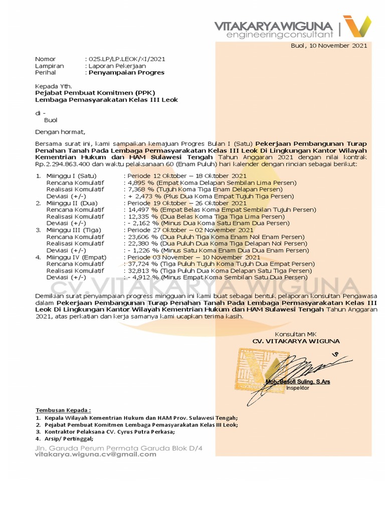 Laporan Progres Bulanan | PDF | Ilmu Sosial