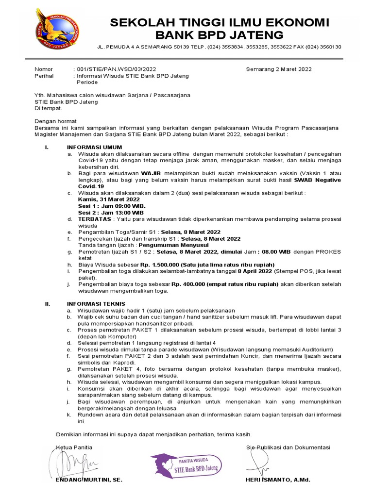 Info Wisuda Final | PDF