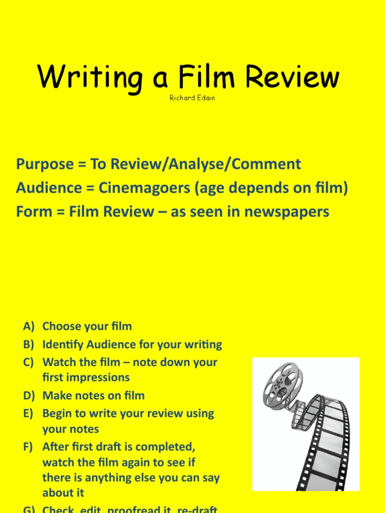 Film Review Writing Guide | PDF | Games & Activities