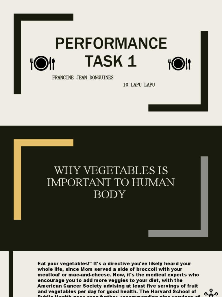 Performance Task in Tle | PDF | Vegetables | Foods