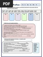 Negative Prefixes (Exercises) | PDF | Linguistics | Linguistic Morphology