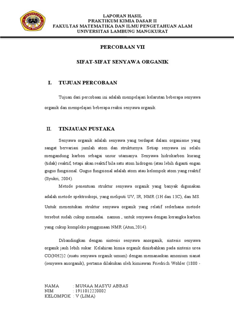 Laporan Perc. 7 Kimdas | PDF