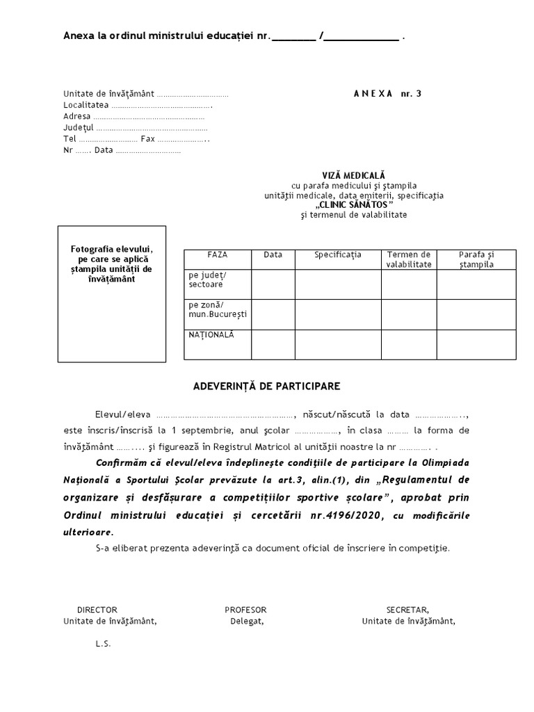 Anexa La OME - Regulament ONSS - 2022 | PDF