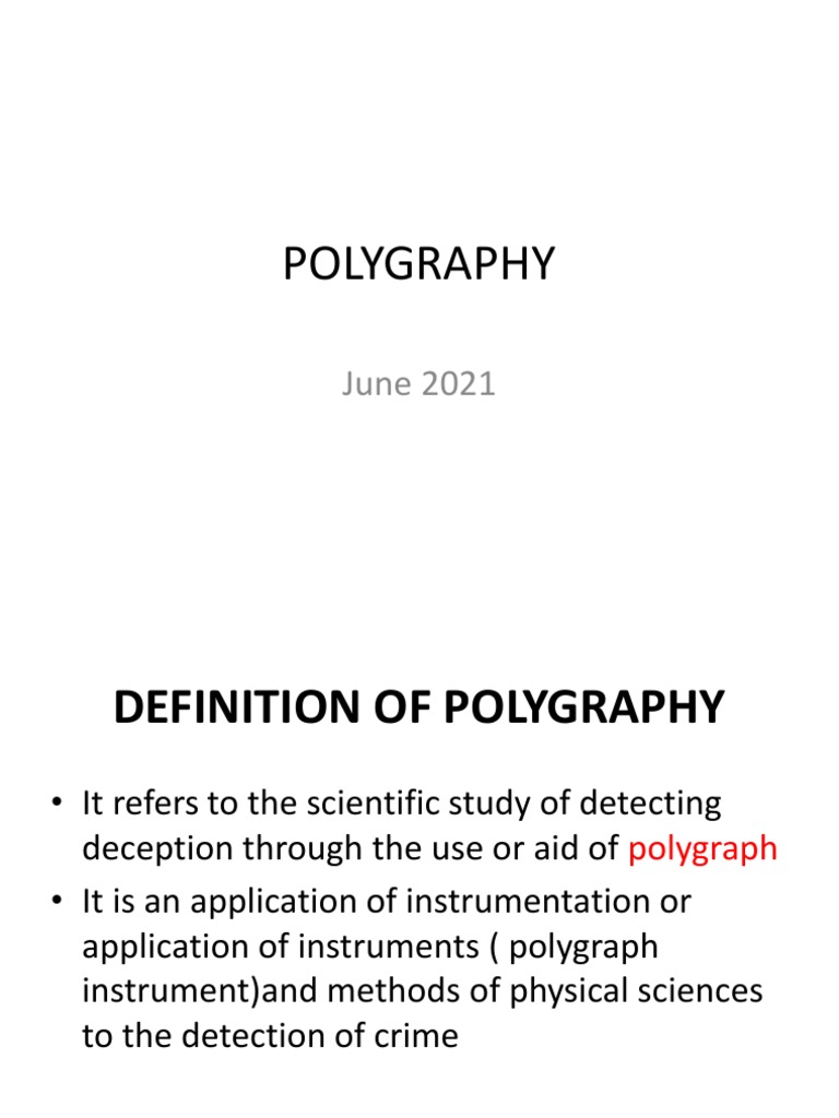 Polygraphy Introduction | PDF | Polygraph | Hypnosis