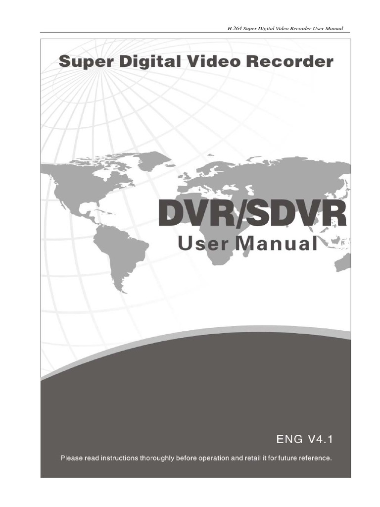 DVR-SDVR User Manual | PDF | Digital Video Recorder | Computer Network