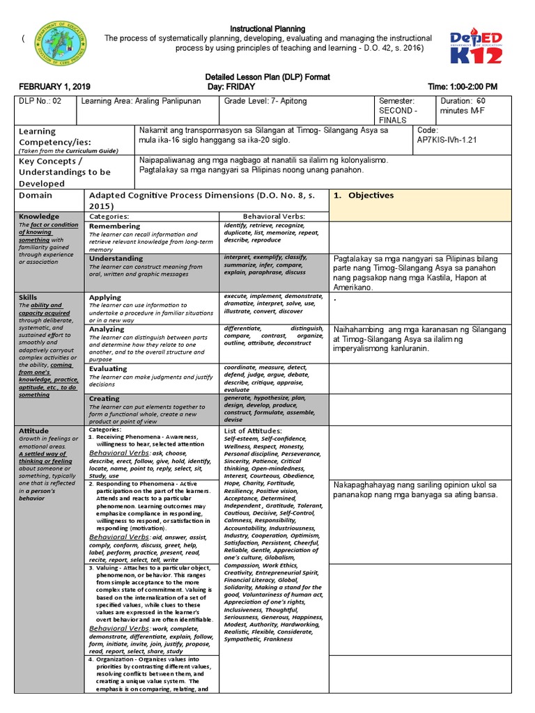 Learning Competency/ies: Key Concepts / Understandings To Be Developed ...