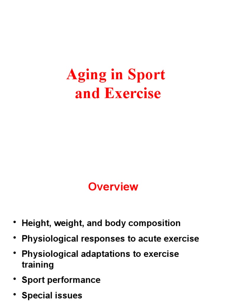 Aging Effects on Sport and Exercise Performance | PDF | Skeletal Muscle ...