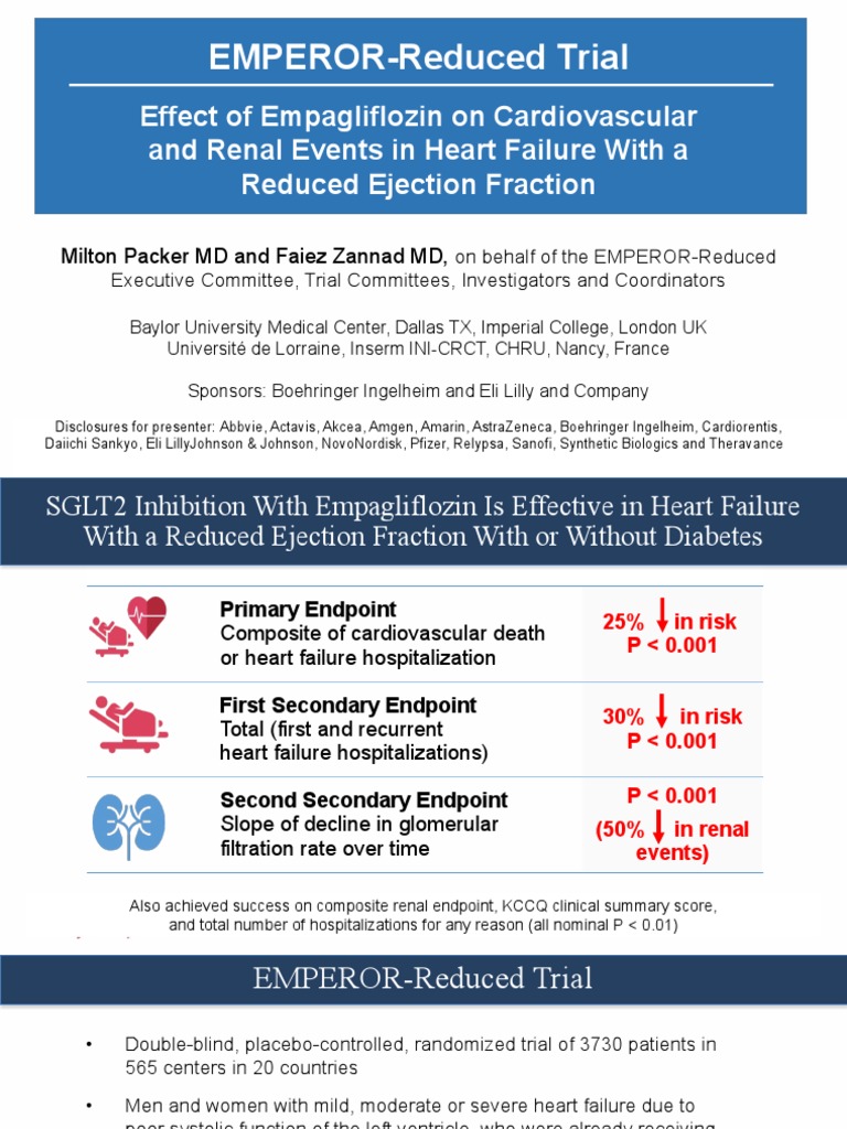 PC Slides Packer - EMPEROR-Reduced | PDF | Drugs | Pharmacology