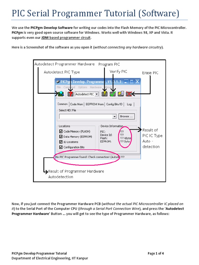 PICPgm Tutorial | PDF | Microcontroller | Computer Hardware