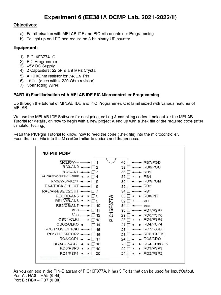 Introduction to PIC Microcontroller Programming: Blinking an LED and ...