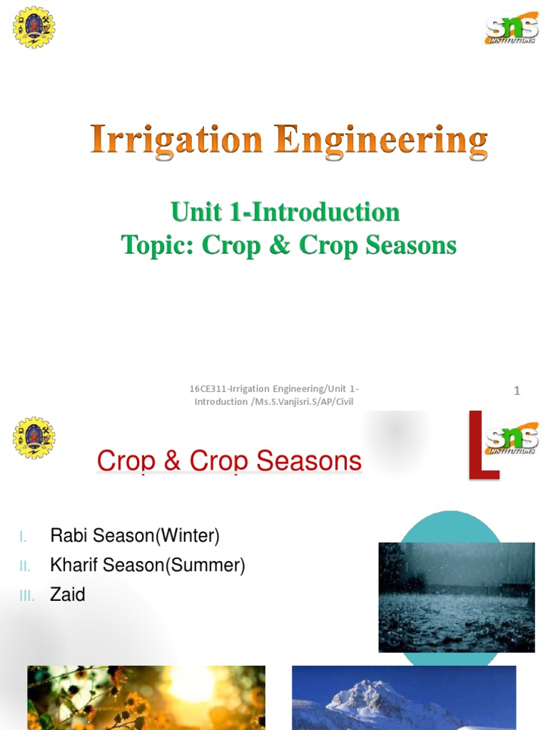 Crop & Crop Seasons | PDF | Agriculture | Crops