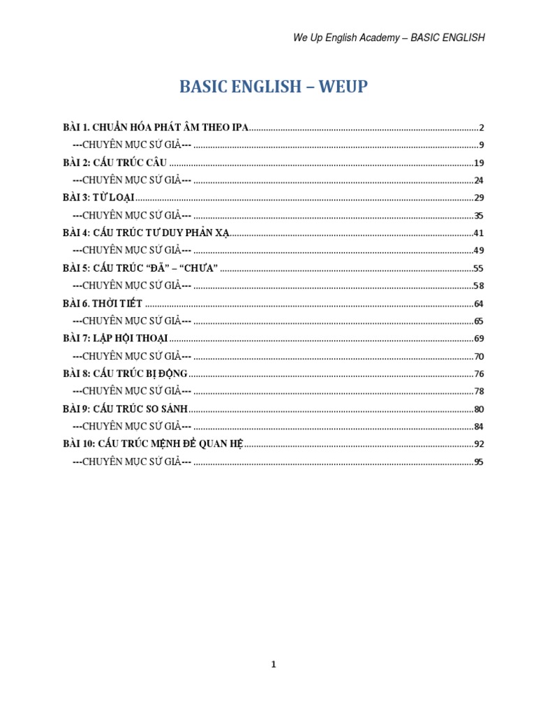 Basic English First Lesson | PDF