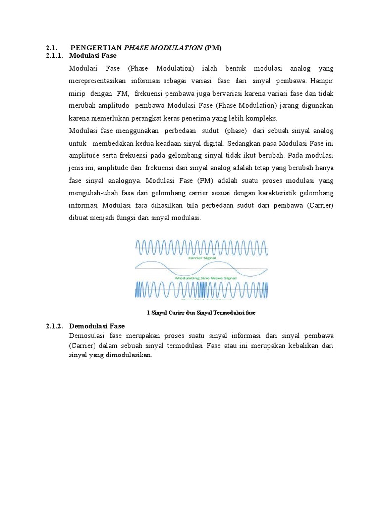 Modulasi Fase: Konsep dan Proses | PDF
