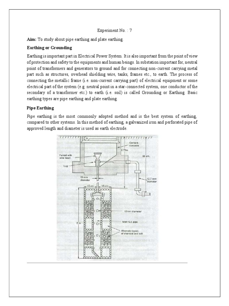 Pipe vs Plate Earthing Explained | PDF | Pipe (Fluid Conveyance ...