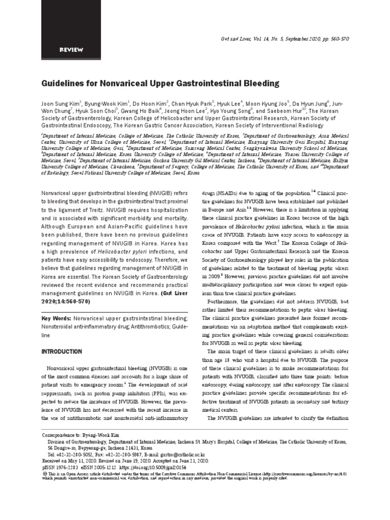 Non Variceal Hds | PDF | Endoscopy | Bleeding