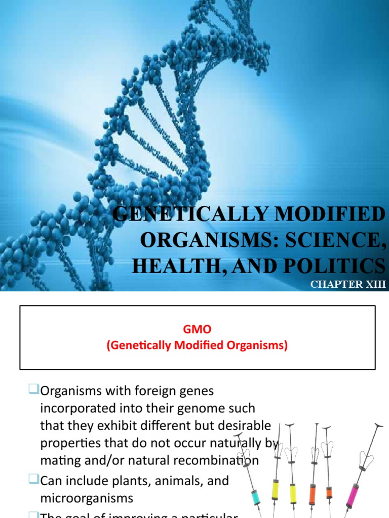 Genetically Modified Organisms: Science, Health, and Politics | PDF ...