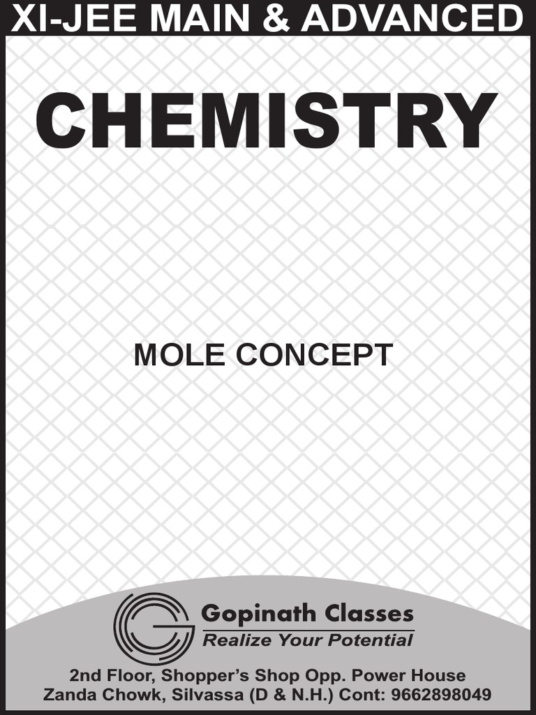 Mole Concept XI JEE | PDF | Mole (Unit) | Gases