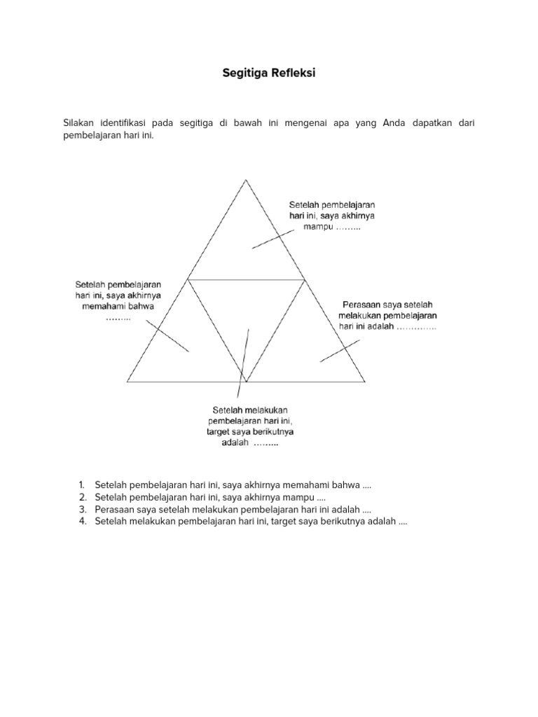 Refleksi Model Segitiga | PDF