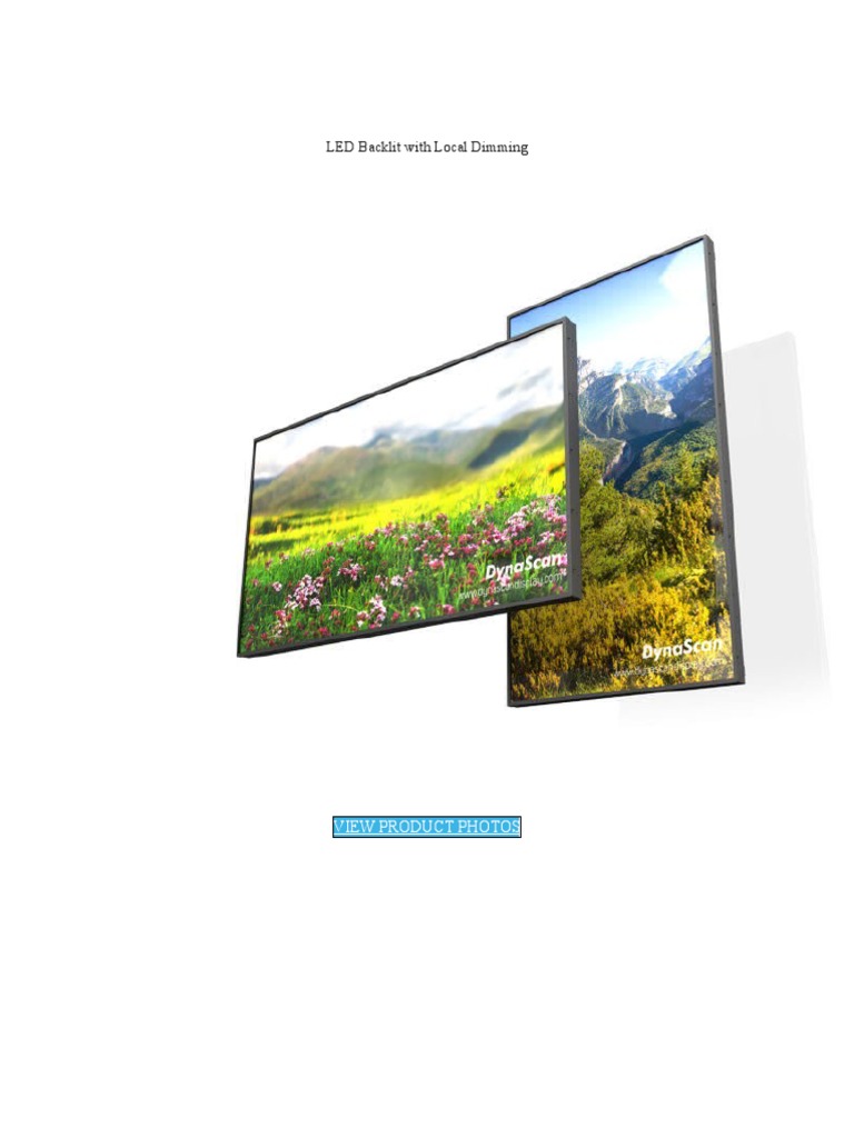 LED Backlit With Local Dimming | PDF | Backlight | Liquid Crystal Display