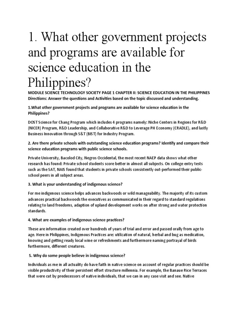 What Other Government Projects and Programs Are Available For Science ...