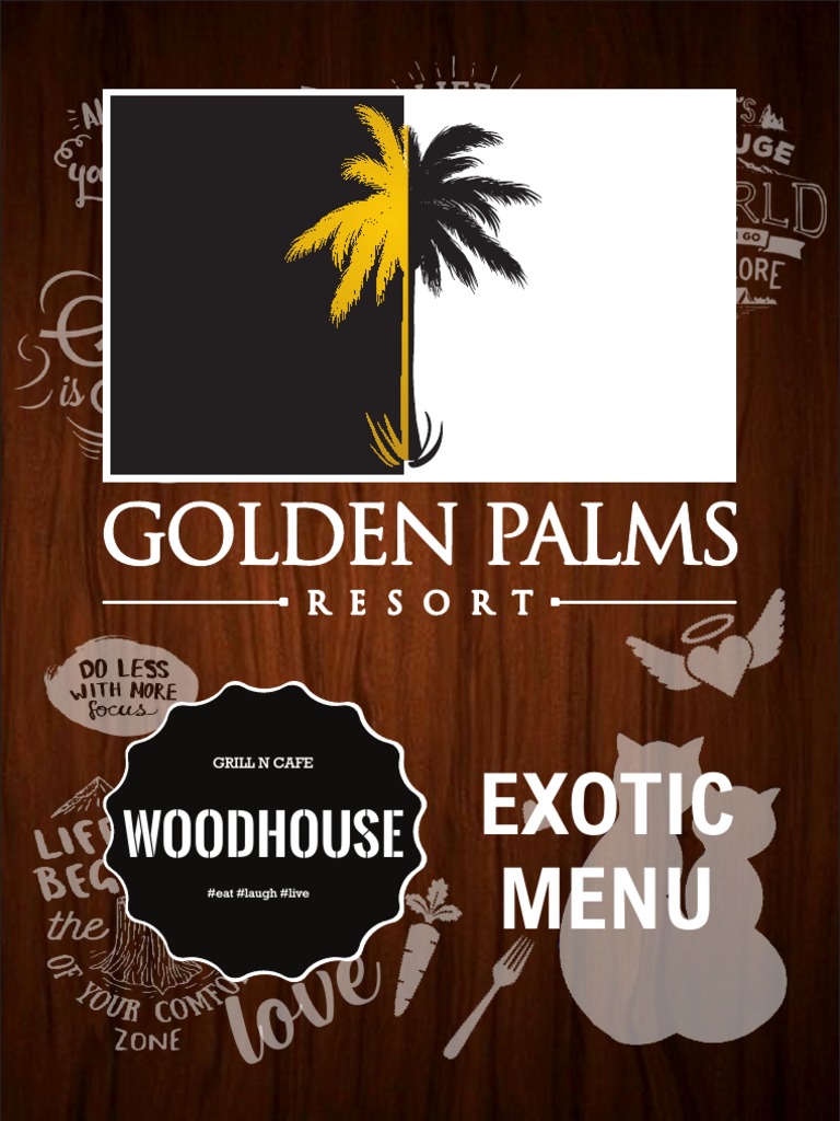 Woodhouse: Exotic Menu | PDF | Pizza | Salad