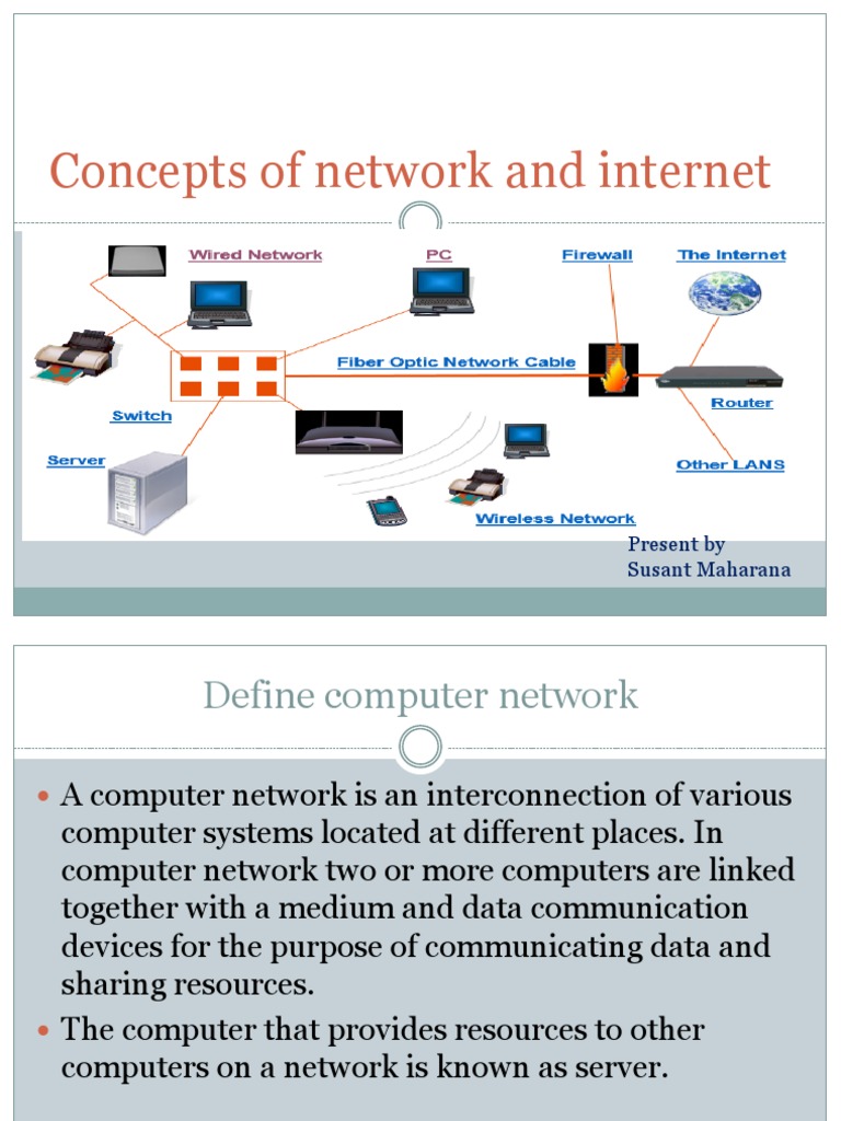 Concepts of Network and Internet | PDF | Computer Network | Client ...