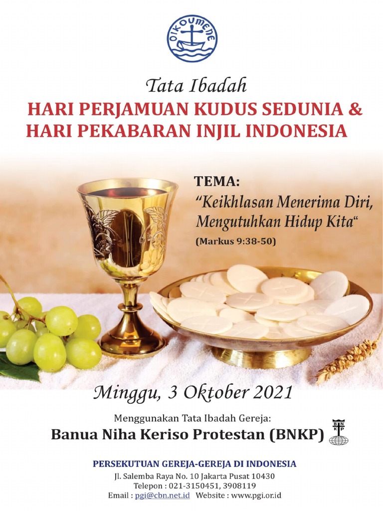 Tata Ibadah Minggu Sesudah Trinitatis Perjamuan Kudus | PDF