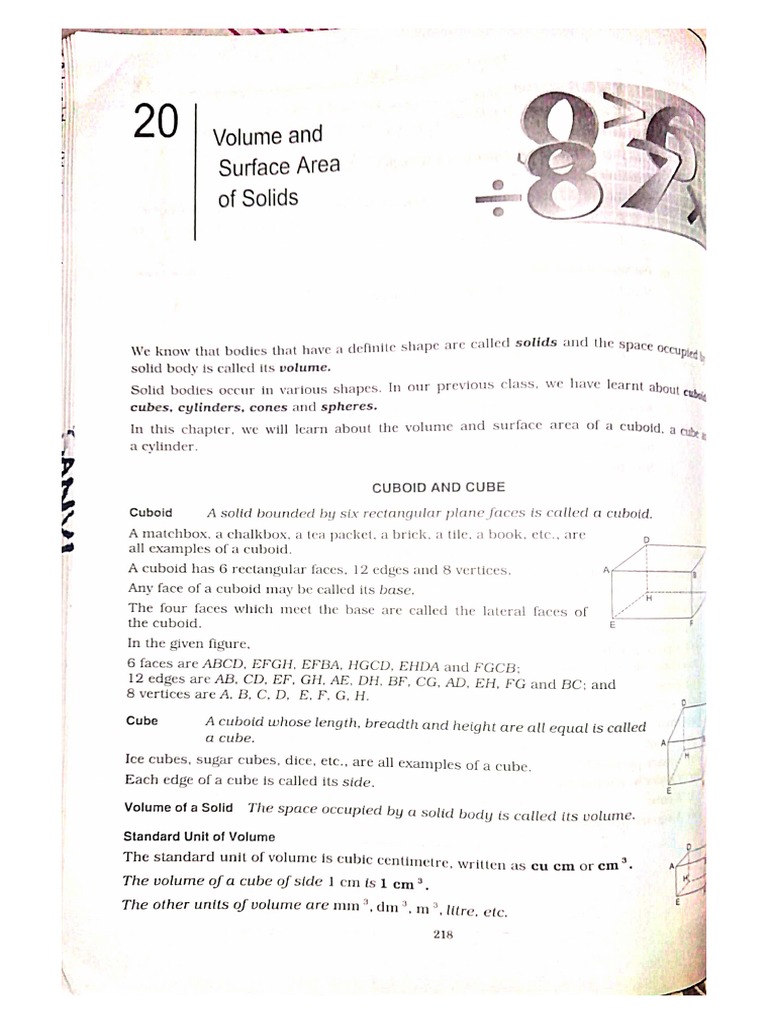 Volume and Surface Area of Solids | PDF