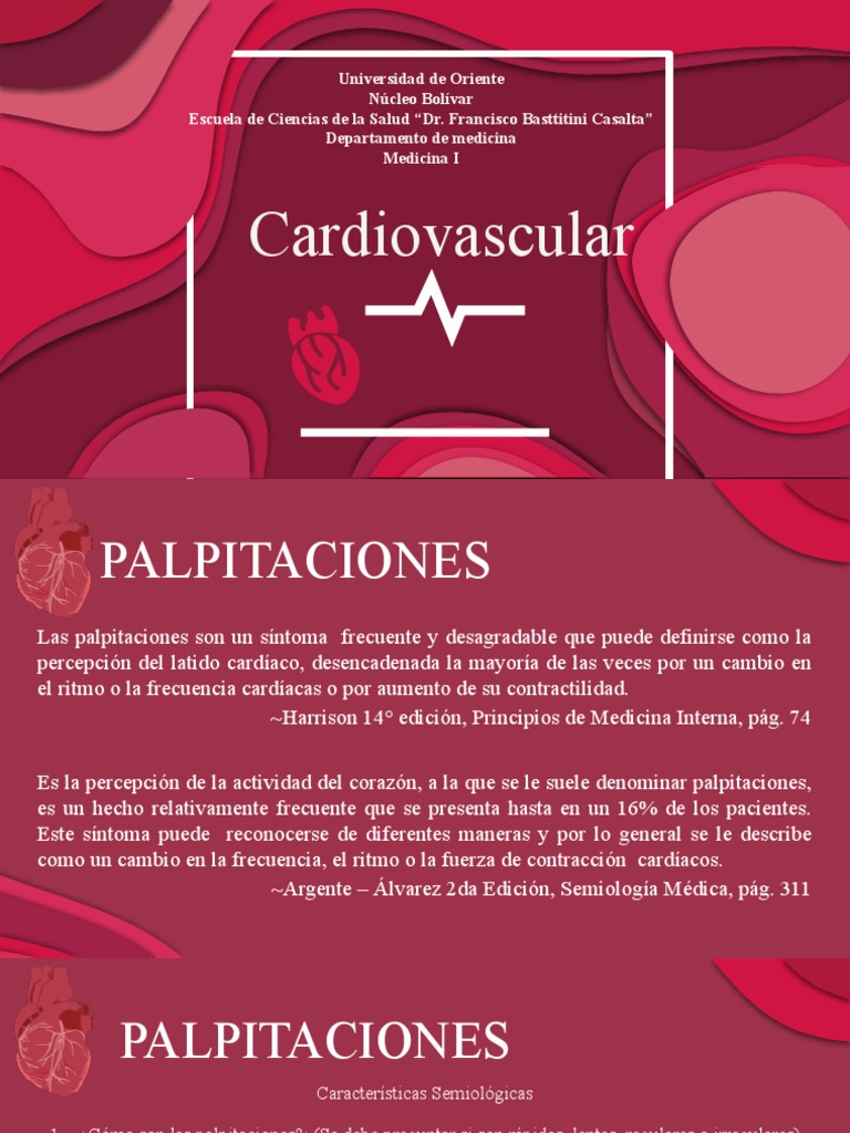 Cardiovascular Semio | PDF | Edema | Infarto de miocardio