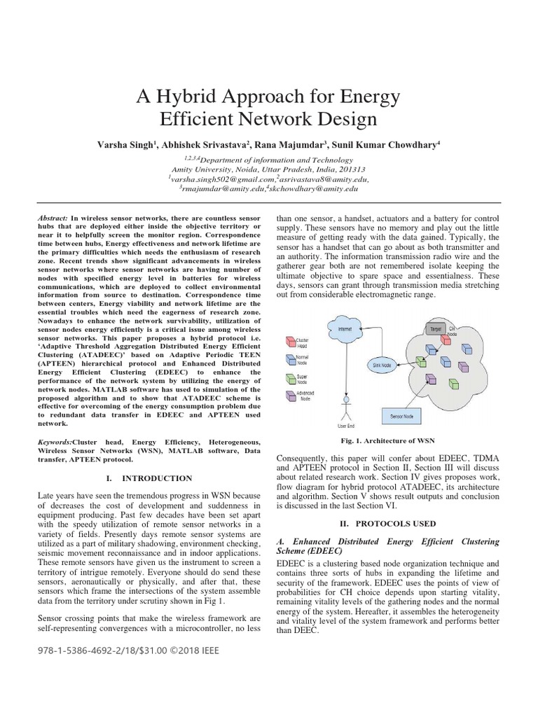 A Hybrid Approach For Energy Efficient Network Design | PDF | Wireless ...