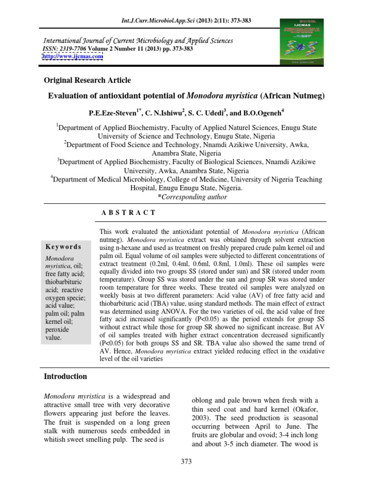 P.E.Eze-Steven, Et Al | PDF | Fat | Palm Oil