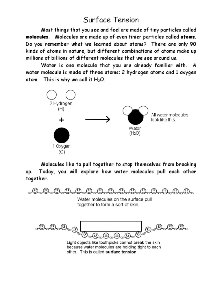 Understanding Water's Surface Tension | PDF | Surface Tension | Molecules