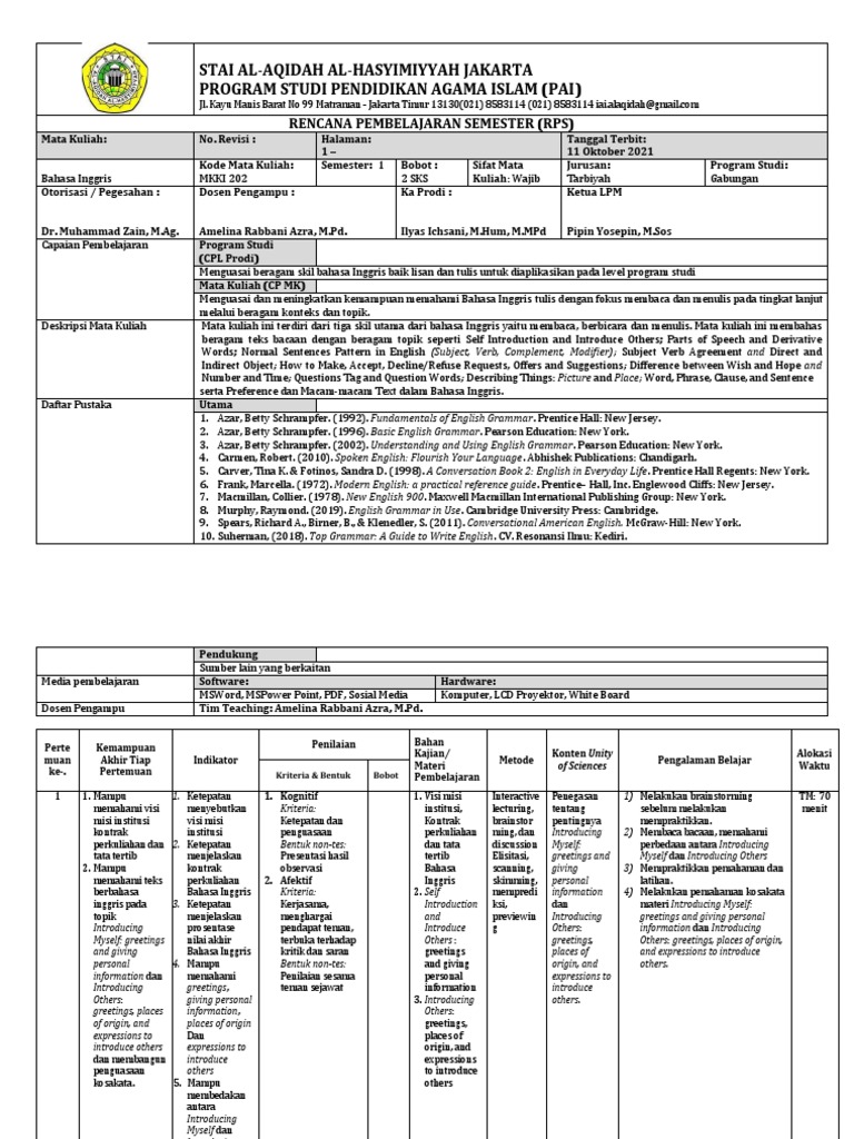 Program Studi Pendidikan Agama Islam (PAI) STAI Al-Aqidah Al-Hasimiyah ...