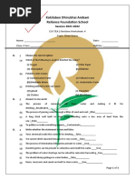Class 4 Question Paper Science Set 1 | PDF | Water | Natural Environment