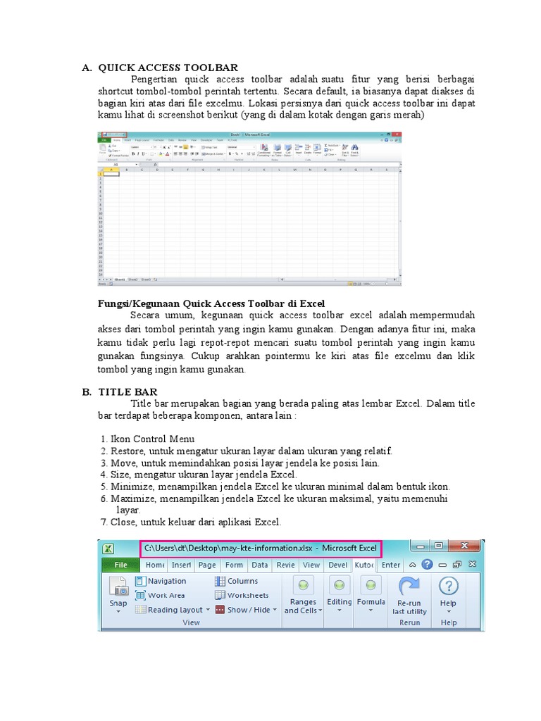 Quick Access Toolbar | PDF
