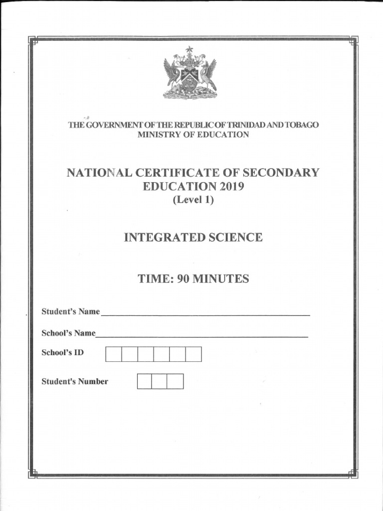 Integrated Science 2019 | PDF