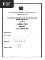 CSEC Physical Education P1 June 2018 | PDF