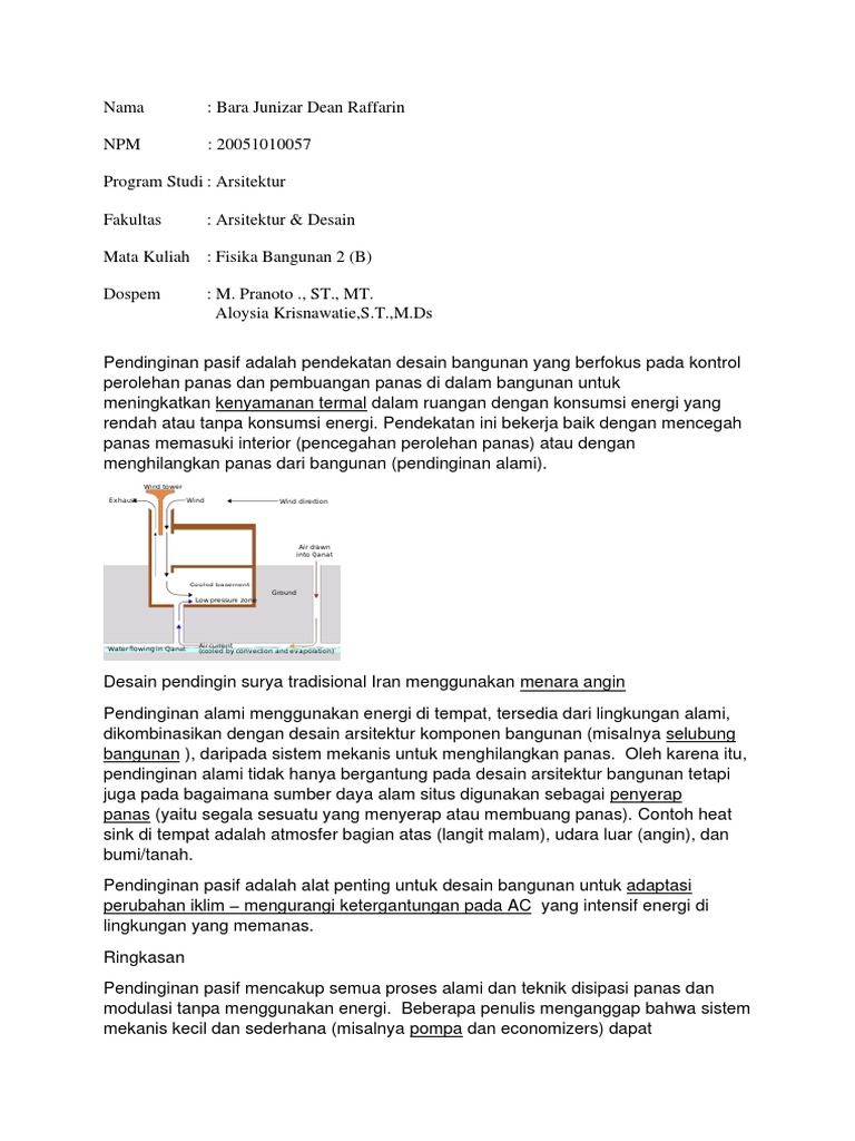 Teknik Pendinginan Pasif untuk Bangunan | PDF