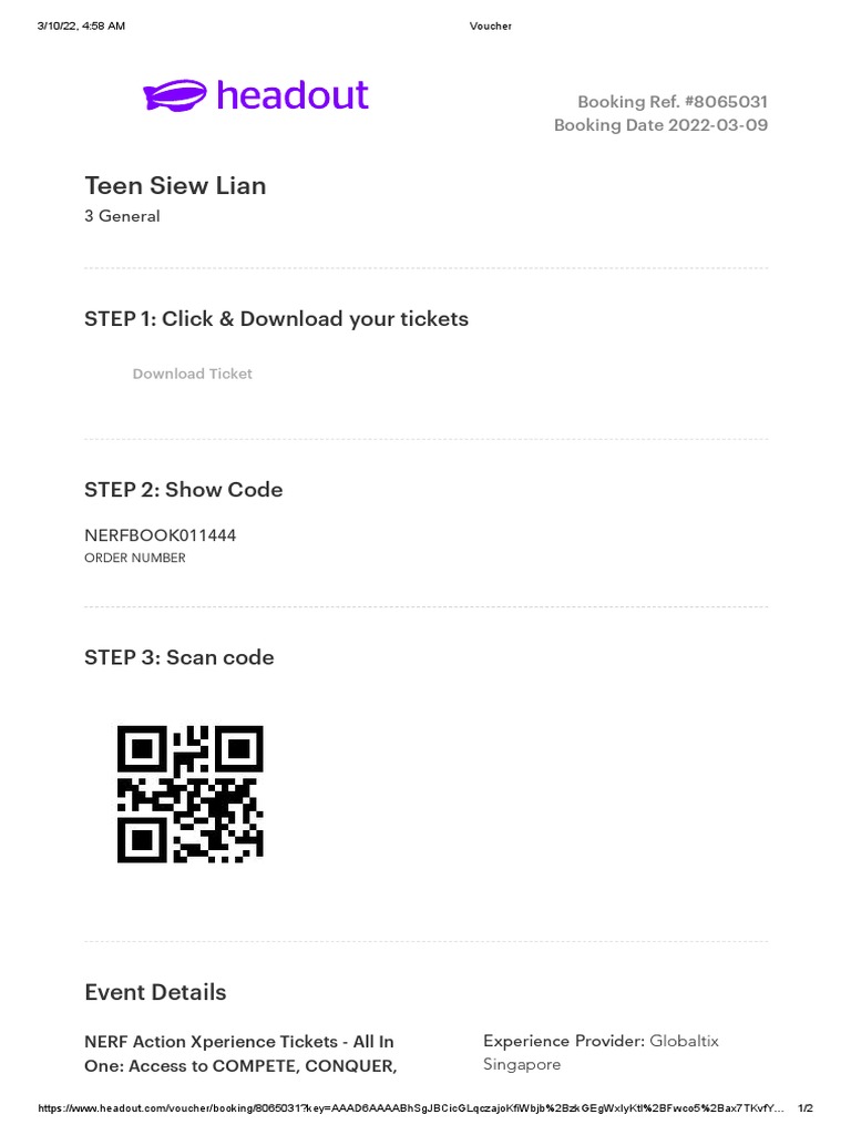 Teen Siew Lian: STEP 1: Click & Download Your Tickets | PDF