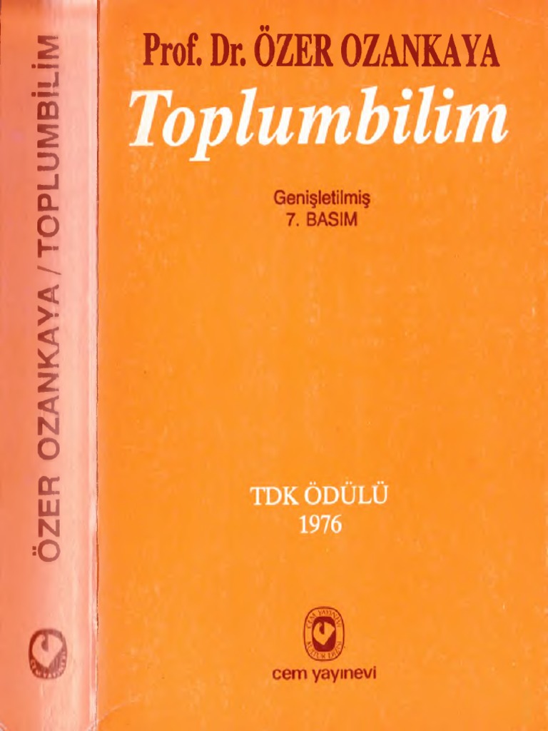Özer Ozankaya - Toplumbilim | PDF