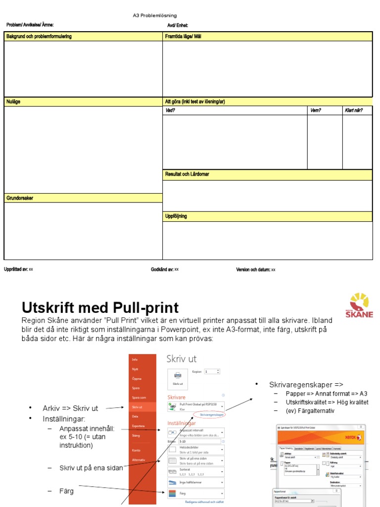 A3-Metoden For Utskrift v4.0 | PDF