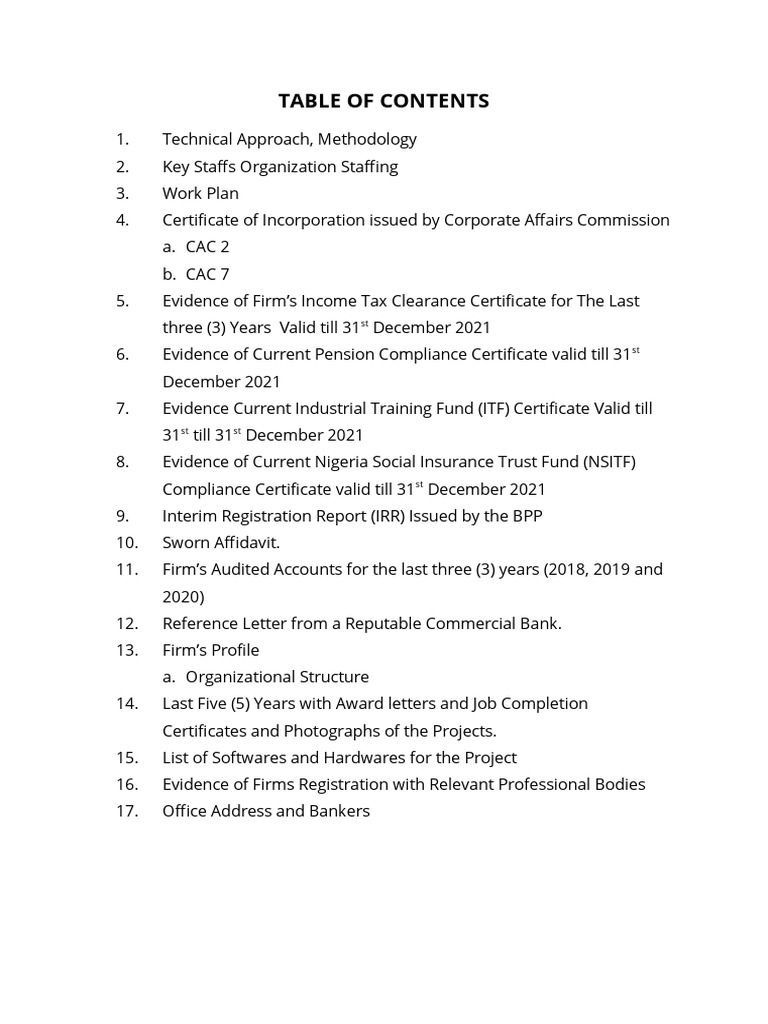 Ict Table of Contents | PDF