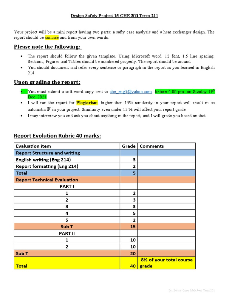 CHE 300 Final Project | PDF | Heat Exchanger | Heat Transfer