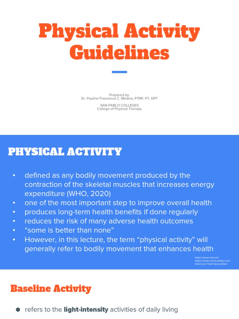 Physical Activity Guidelines | PDF