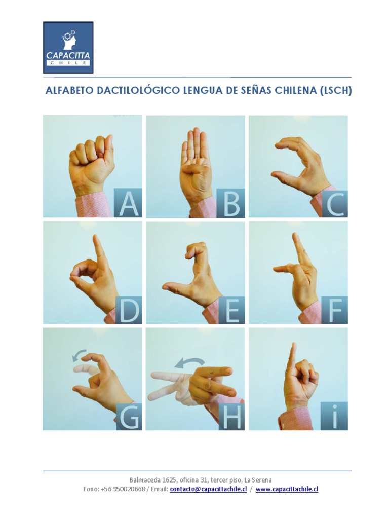 Alfabeto Dactilológico LSCH Imprimir | PDF