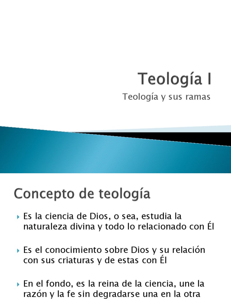 Ramas de la Teología y su Estudio | PDF | Teología | Iglesia Católica