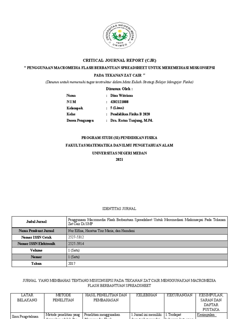 CJR SBM Fisika Dina Witriana Kelompok 5 | PDF | Karier & Perkembangan